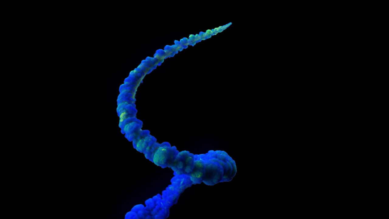 smoke path follow with phoenix fd color by speed - YouTube