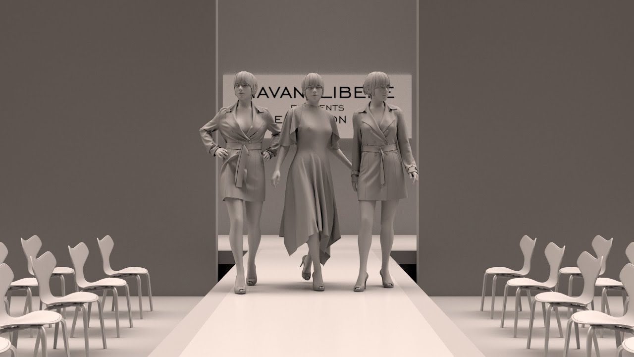 Female Runway Animation - YouTube