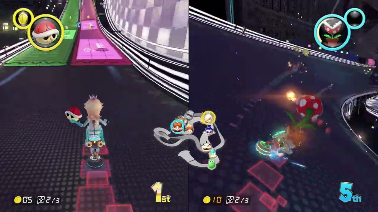Mario Kart 8 Deluxe: Electrodrome with YG and NG - YouTube
