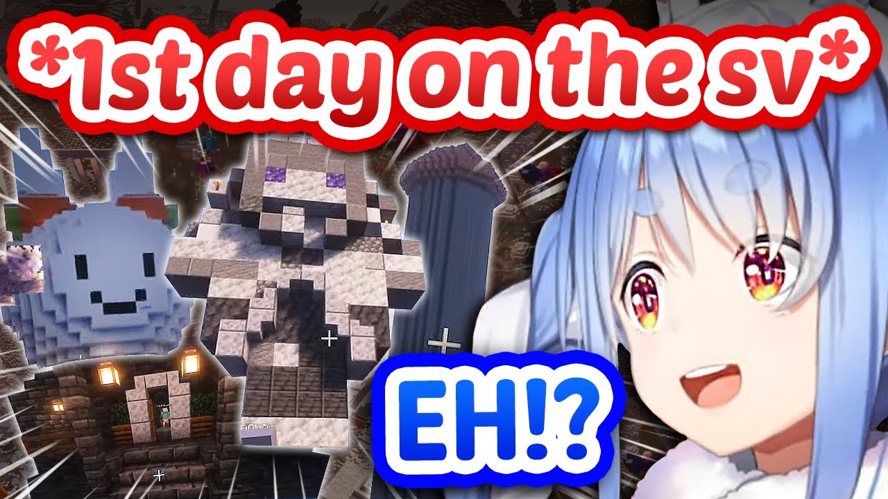 Pekora Can't Believe What Her Fans Made In 1 Day On Her Minecraft ...