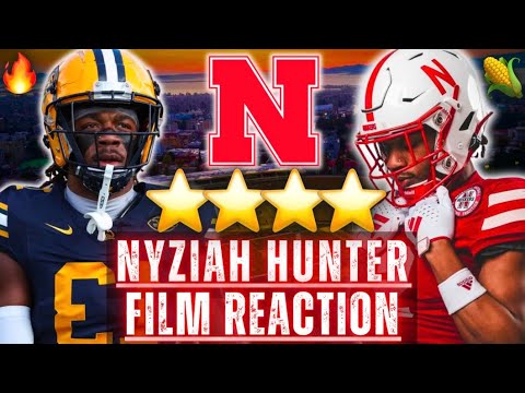 Nebraska's NEWEST WR IS SPECIAL⚡️| Nyziah Hunter FILM REACTION | Husker ...