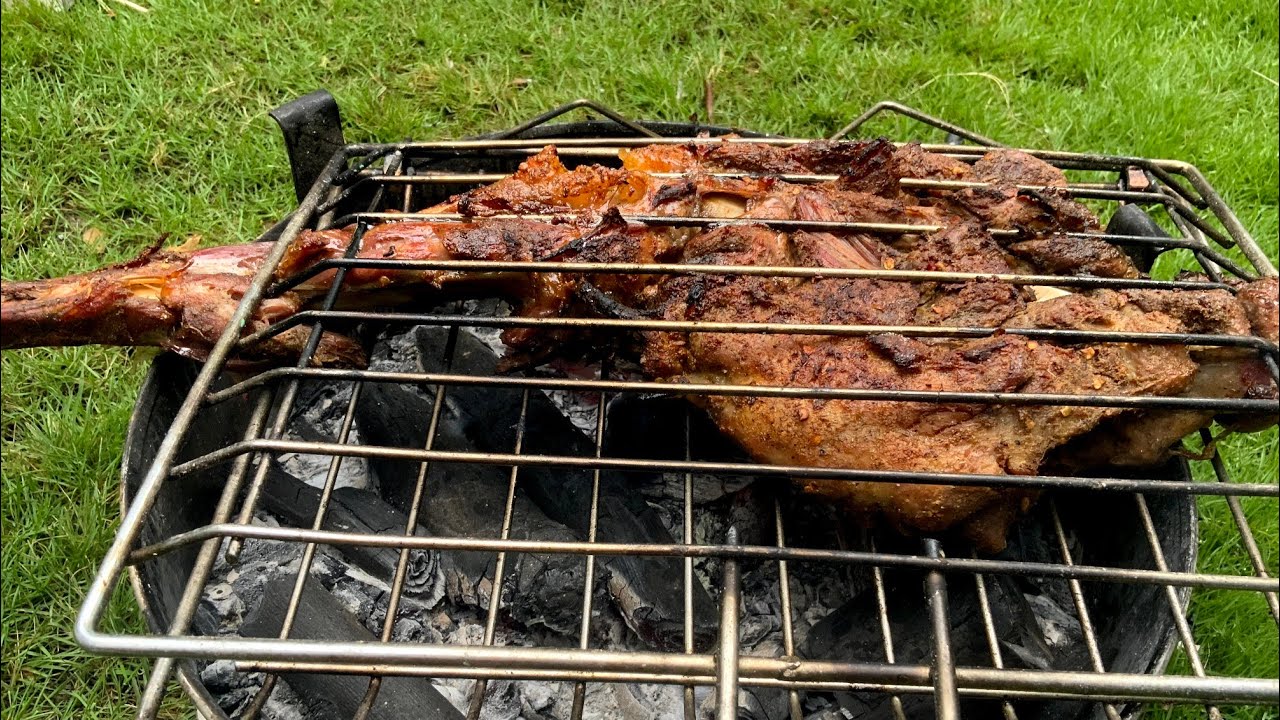 A Unique Recipe Of Mutton Leg Barbeque | Let's Cook mutton leg with ...