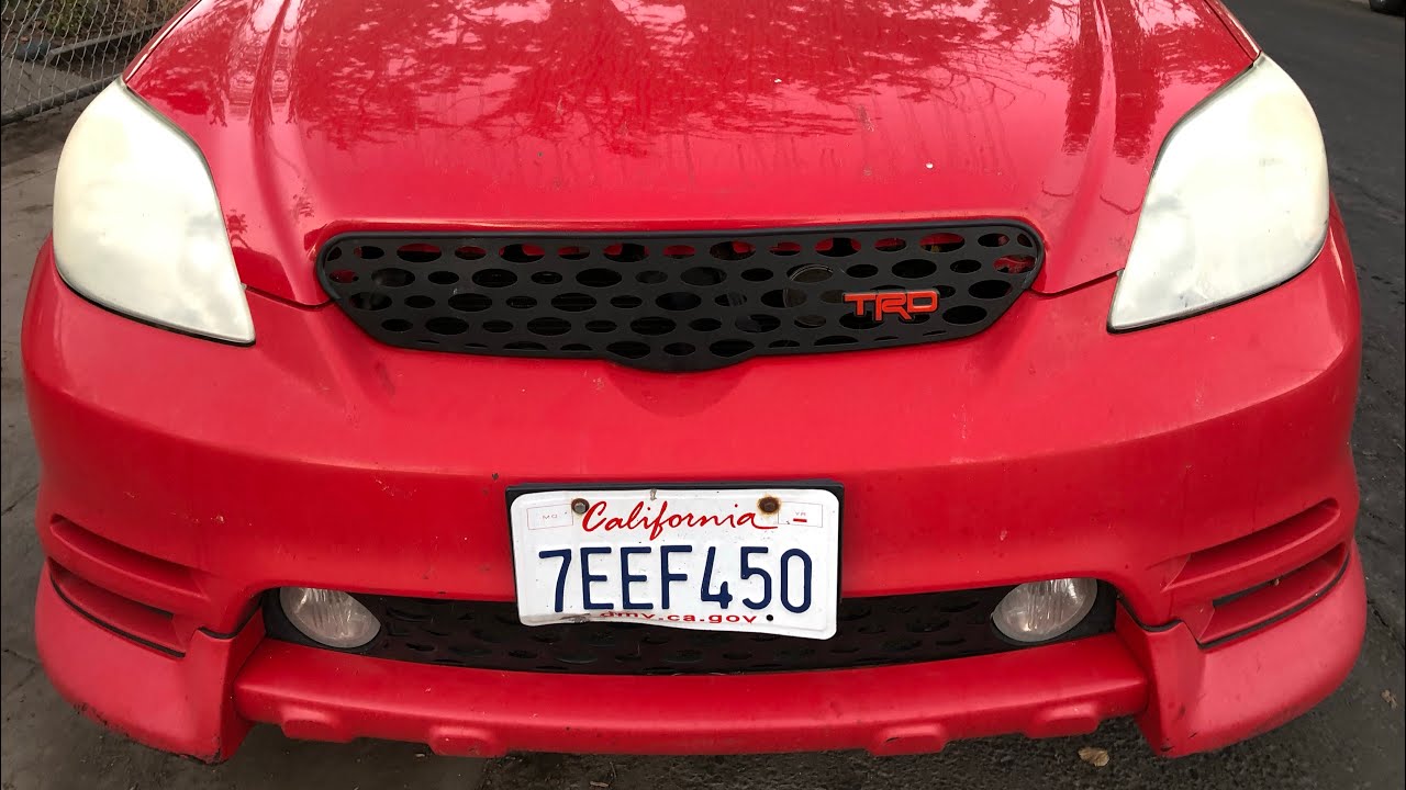 2003 Matrix XRS gets a TRD grille! - YouTube