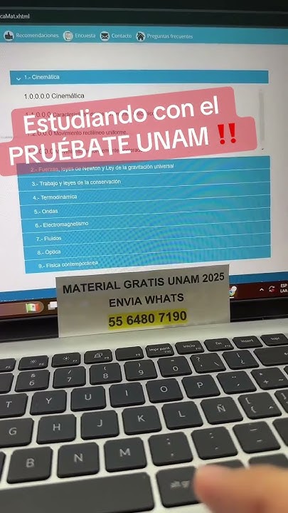 Estudiando con el PRUEBATE UNAM #examenunam - YouTube