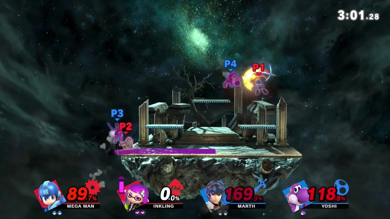 SSBU: Stock/Spear Pillar - thegurtsho1 & 2 (Mega Man, Inkling) v ...