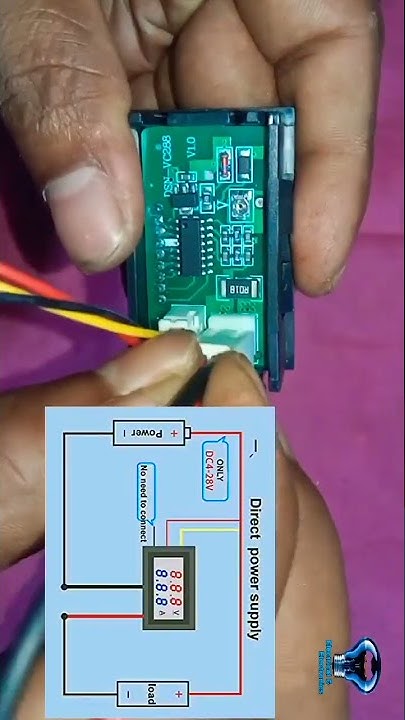 how to connection DC voltage ampere metre #shorts @brtechsaw - YouTube