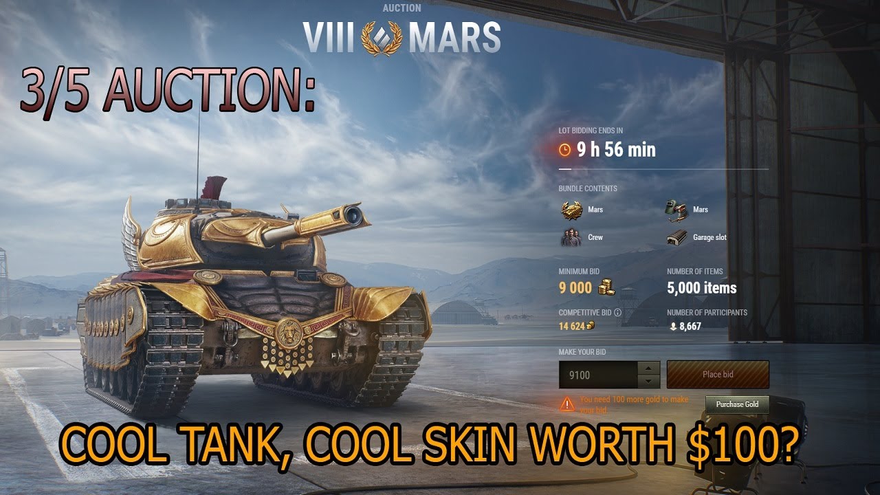 Third Auction : Progetto 46 MARS - Cool tank, cool skin but expensive ...