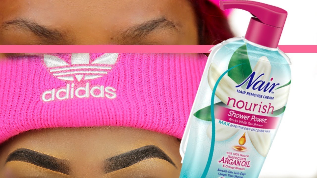 IM SCARED! HOW TO SHAPE EYEBROW WITH NAIR | BROW ROUTINE - YouTube