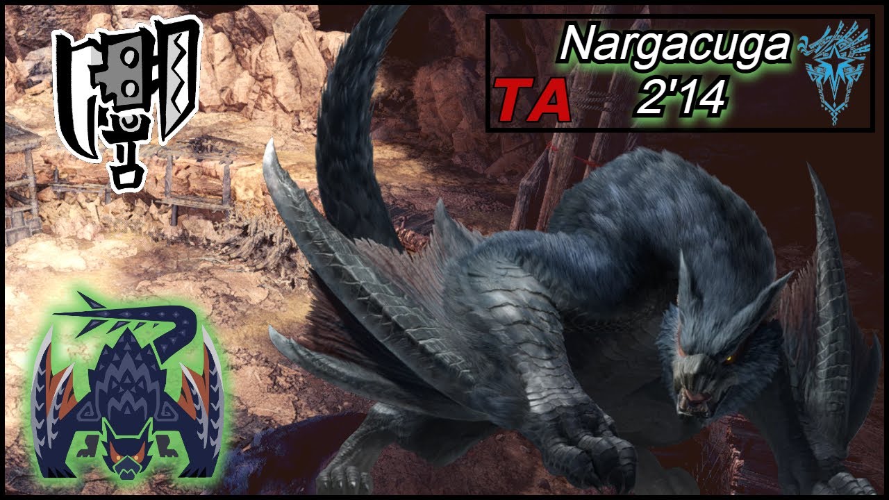 MHW:I |TA Wiki Rules| Nargacuga |Switch Axe |2’14"56|PC - YouTube