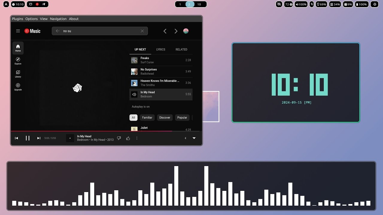 the beauty of linux - minimal Hyprland rice - unixporn - YouTube