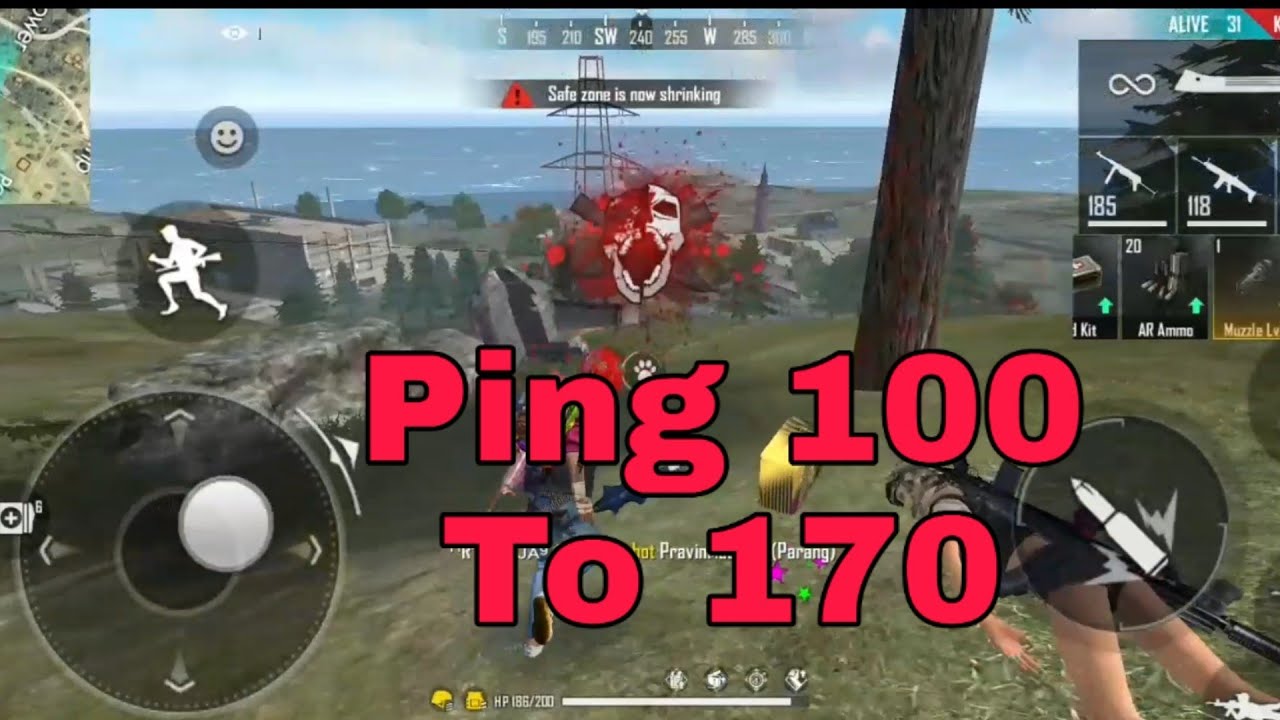 FREE FIRE PING PROBLEM SOLVE PING 100 TO 170 - YouTube
