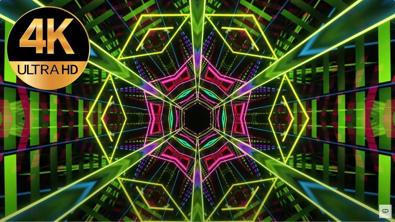 4 hour 4k VJ loop Flashing Metallic Multi color Mind Relaxing Visual ...