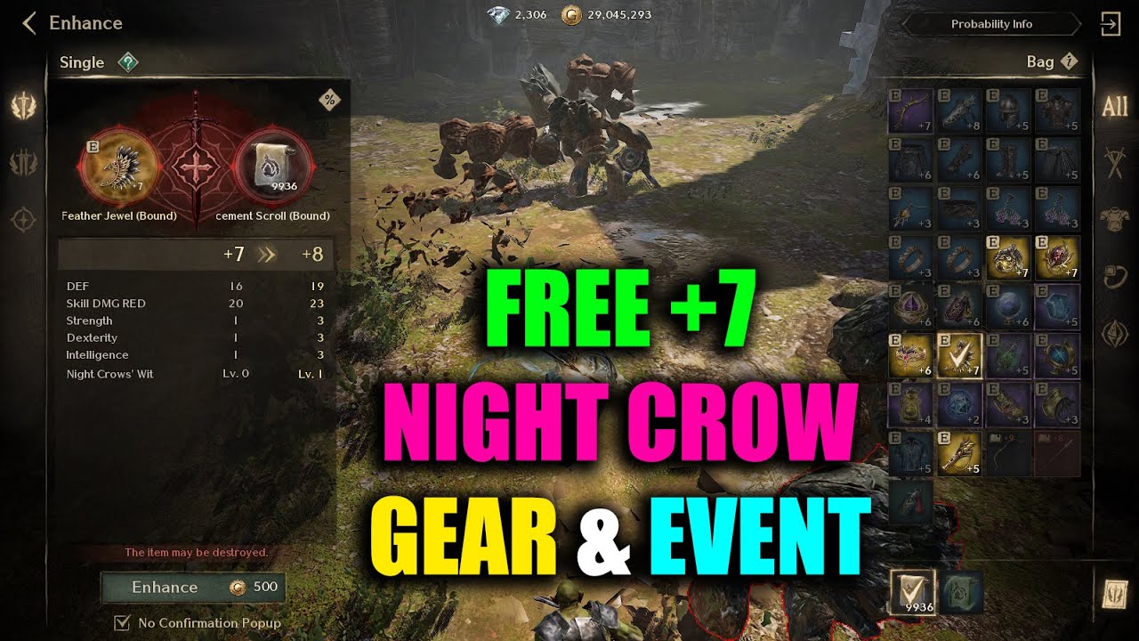 Night Crows Free +7 Night Crow Gear From Event & Try Your Luck - YouTube
