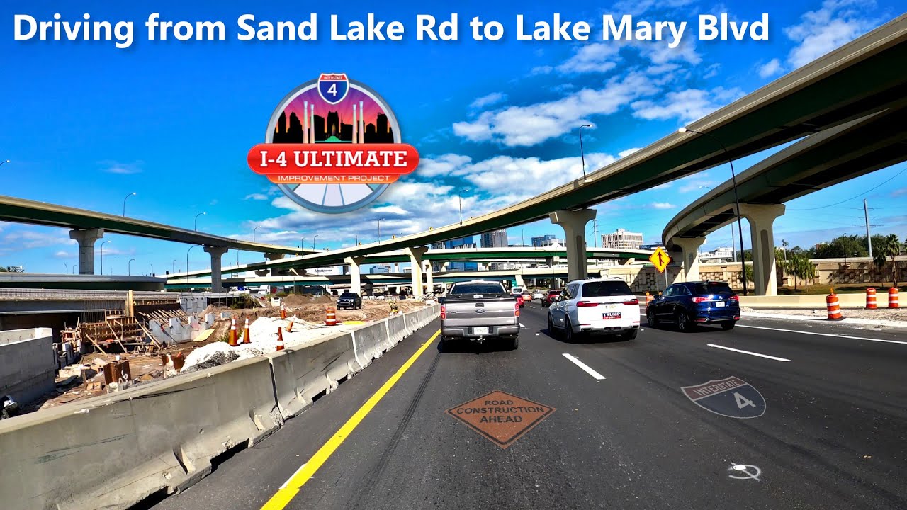 Driving on I-4 from Sand Lake Road to Lake Mary Blvd - YouTube