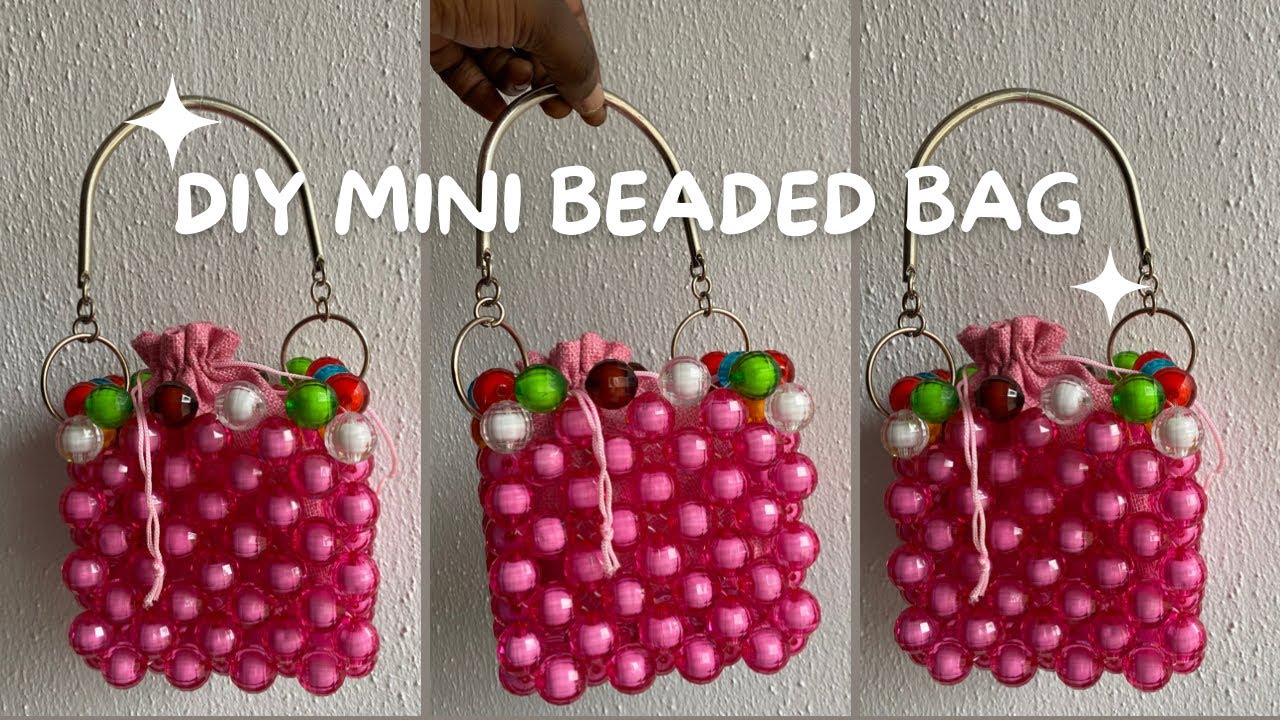 DIY MINI BEADED BAG || HOW TO MAKE CUBE BEAD BAG / PURSE ...