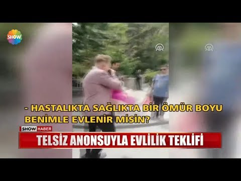Telsiz anonsuyla evlilik teklifi