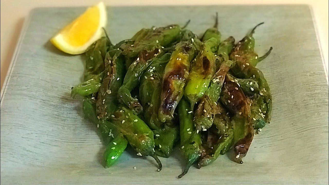 Seared Shishito Peppers 🌶 Easy appetizer 😋 - YouTube