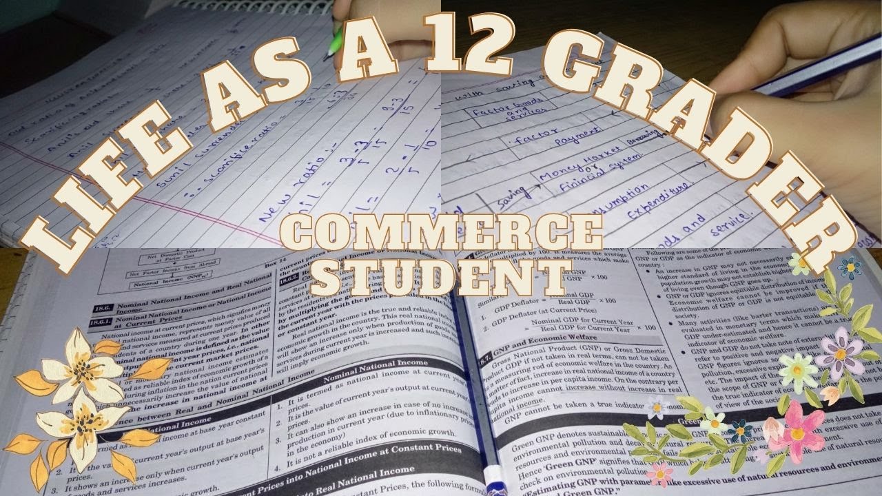 Life as a 12th Grader || A Day in Life of Commerce Student || Study ...