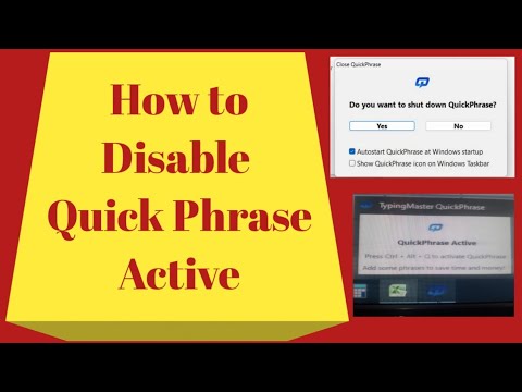 How to Disable Quick Phrase Active || Irfan Aslam || Quick Phrase ...
