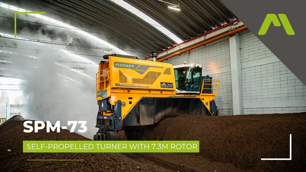 MENART SPM-73 Self-propelled Compost Windrow Turner - YouTube