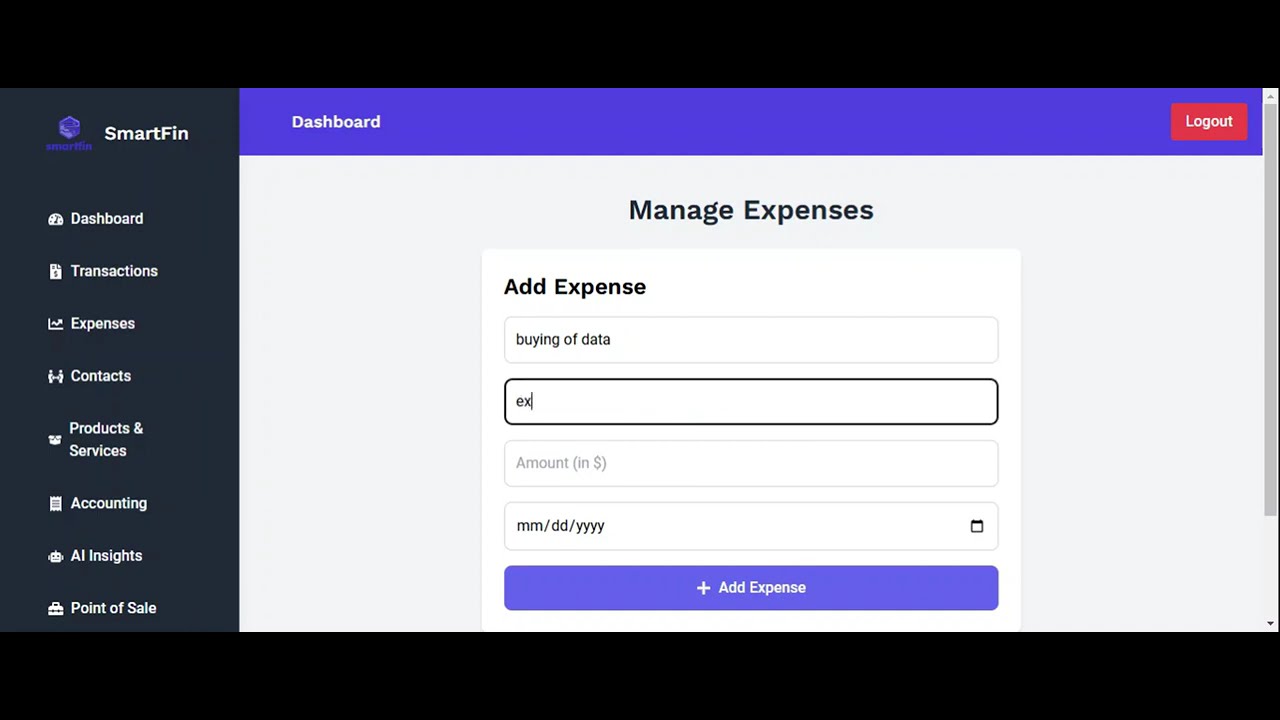 Next.js Personal Finance App Demo - YouTube
