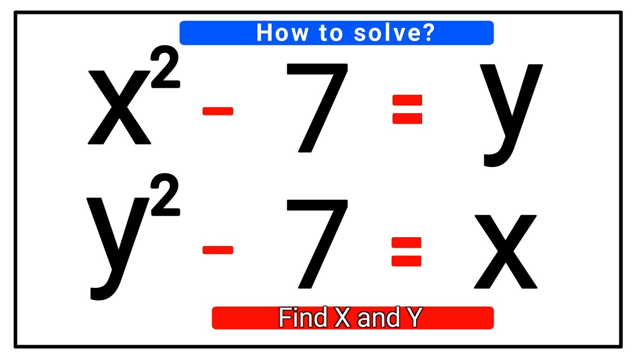 A Nice Algebra Equation || Olympiad Mathematics - YouTube