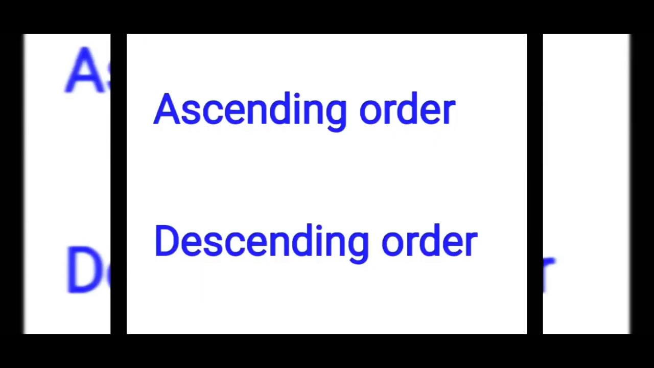 Class-4 Math | Ascending Order and Descending Order| learn math with ...