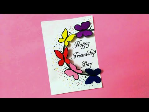 Beautiful friendship day card || Handmade Greeting Card || How to make ...