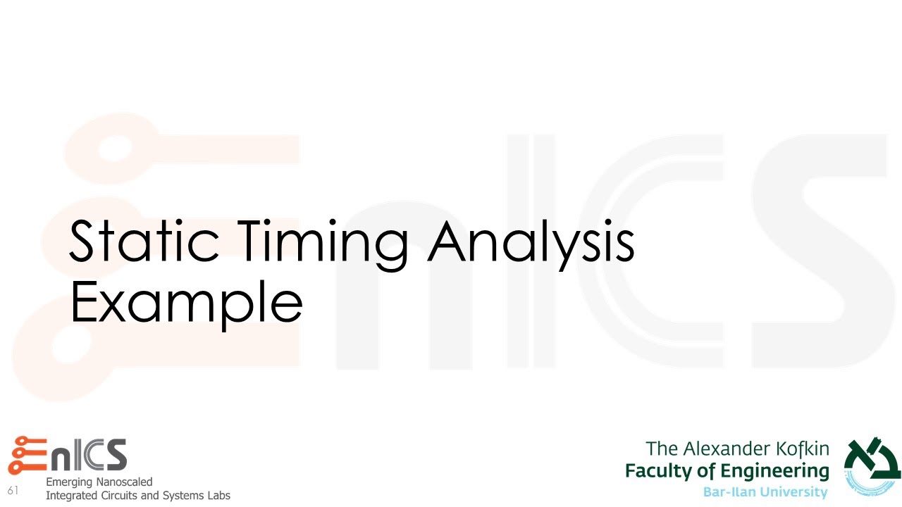 VLSI - Lecture 7f: Static Timing Analysis Example - YouTube