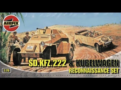 SDK.FZ 222 & Kubelwagen Reconnaissance Set Airfix 1:76 - YouTube