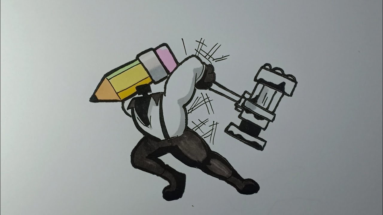 How To Draw Big Pencilman Mini - YouTube