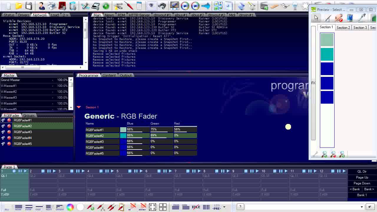 e:cue lighting control LAS 6.1 How to create Cues, cuelists and simple ...