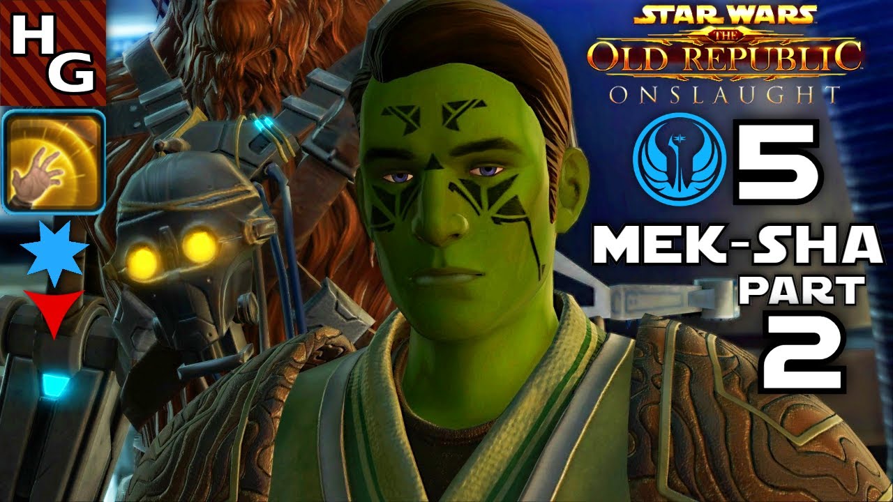 SWTOR Onslaught (05) Mek-Sha [Part 2] Jedi Consular [Male] - YouTube