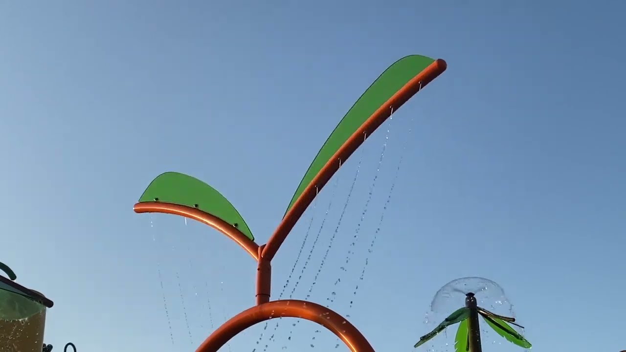Satisfying Slow-Moving Ceiling Fan-Like Water Features at a Waterpark ...