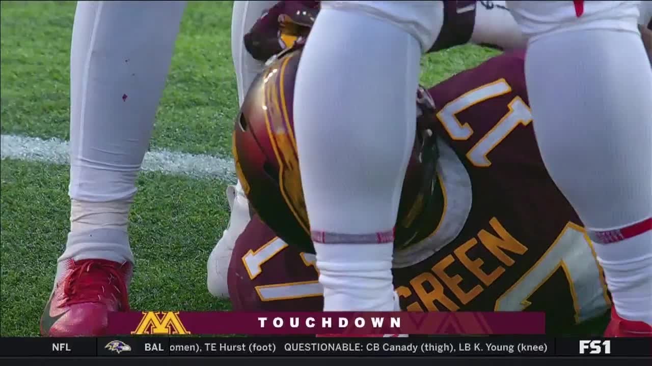 Seth Green Gets the TD vs. Fresno State | Minnesota | Big Ten Football ...