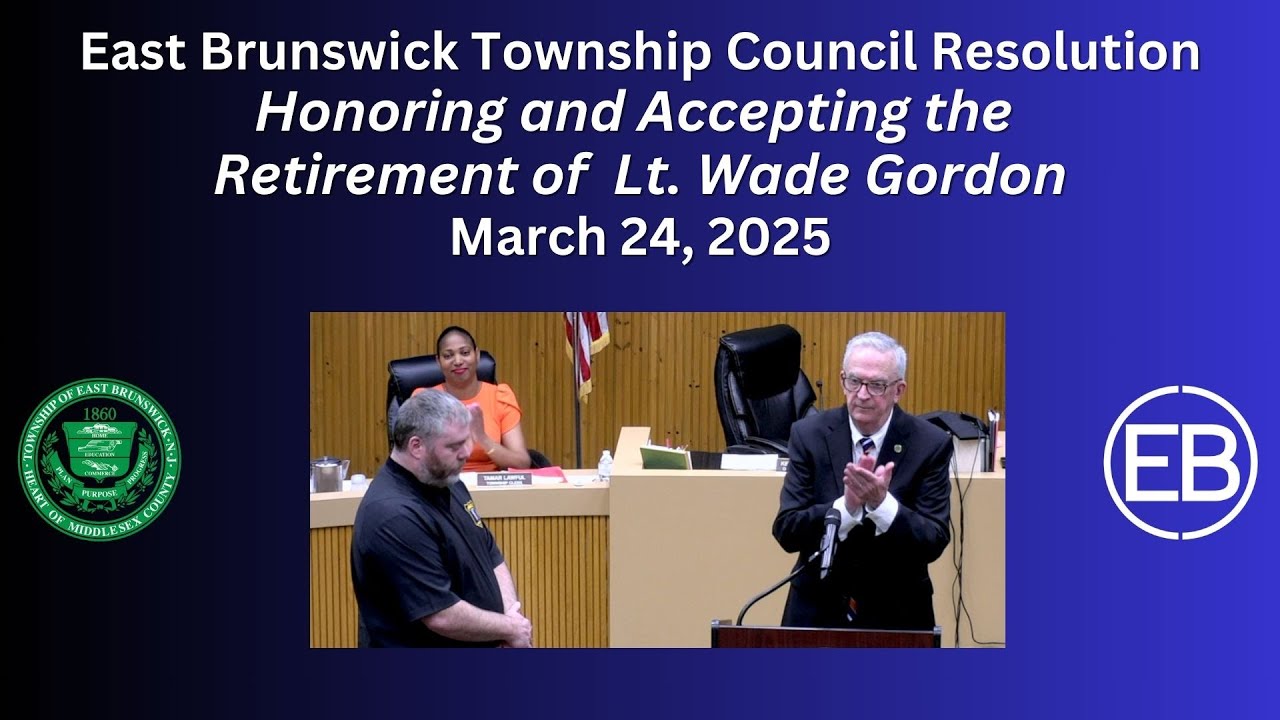 Township Council Meeting Excerpt: Retirement of EBPD Lieutenant Wade ...