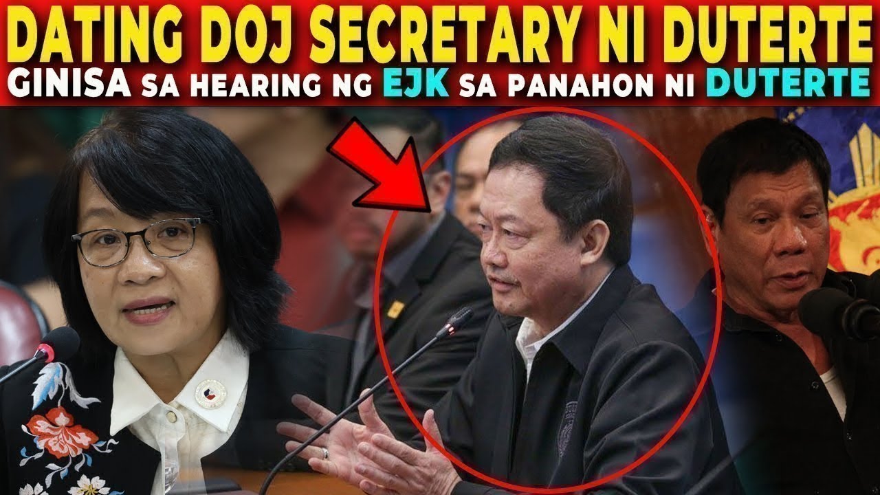 🔴 DATING DOJ SECRETARY ni DUTERTE GINISA sa HEARING ng EJK | FORMER DOJ ...