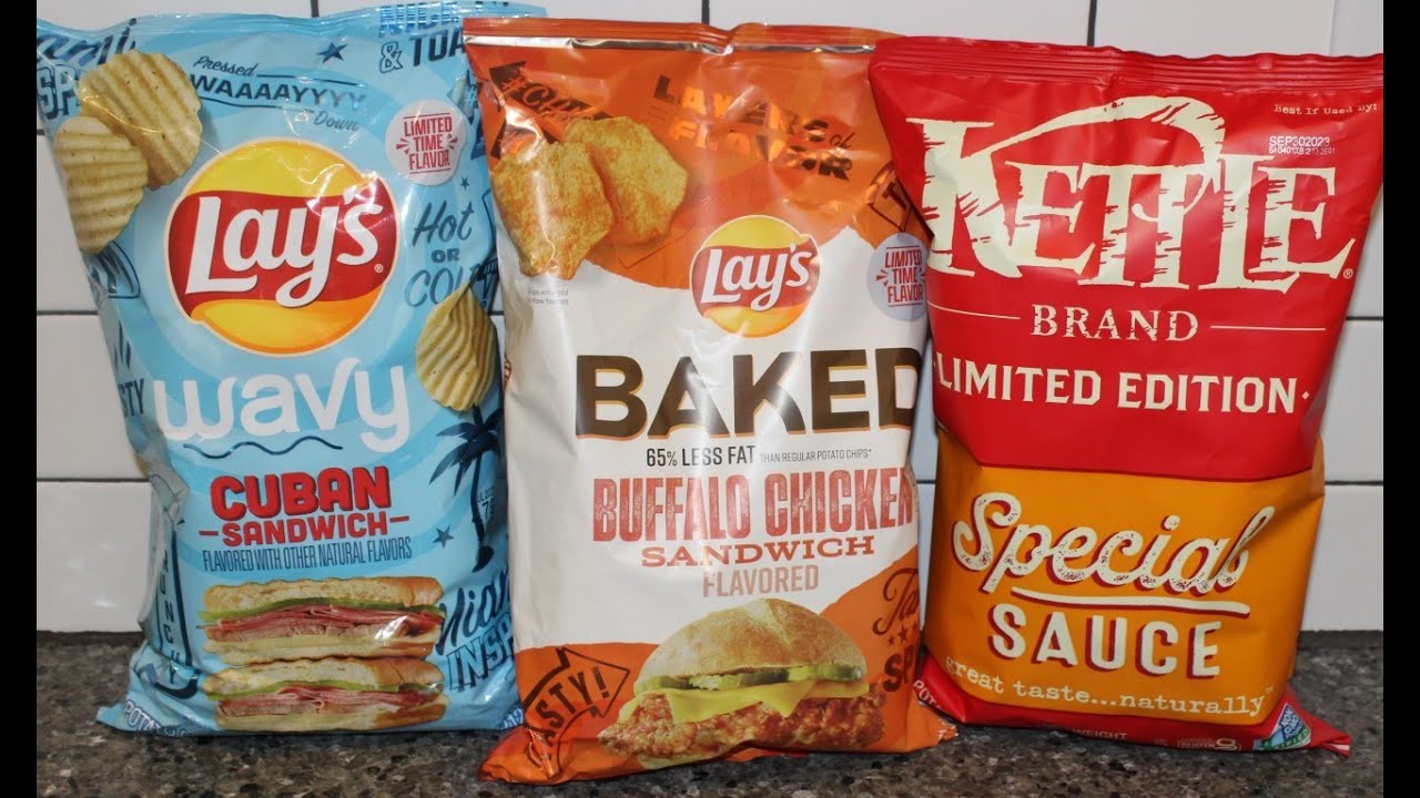 Lay’s Cuban Sandwich & Buffalo Chicken Sandwich and Kettle Brand ...