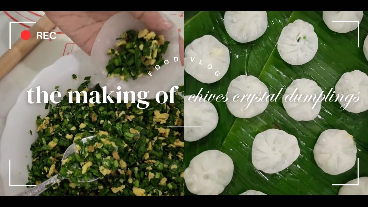 Pupa Fly Food making #1 水晶韭菜糕 Homemade Teochew Chives Crystal Dumplings ...