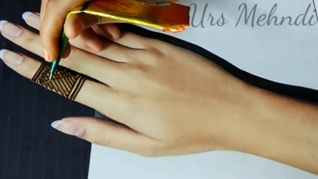 Simple Finger Design || Most Stylish Finger Mehndi Design on Back Hand ...