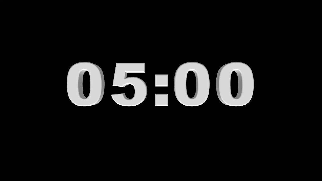 5 Minute Ticking Countdown Timer With Alarm - YouTube