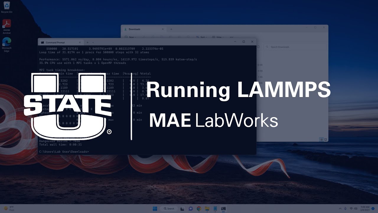 Running LAMMPS Simulations - YouTube