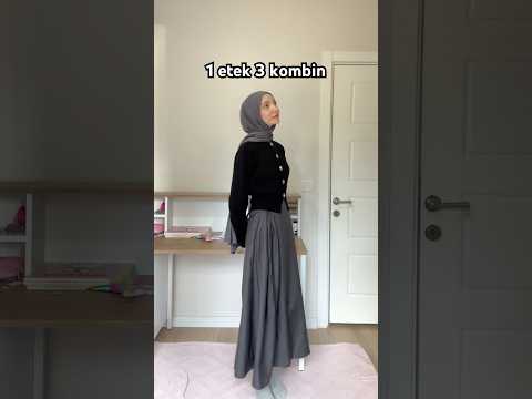1 etek 3 kombin #outfitideas #ootd #hijabstyle #hijab #hijabfashion