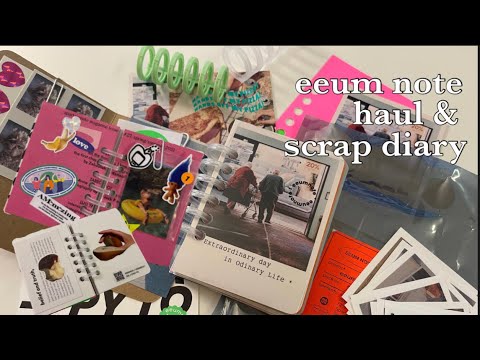 [haul&scrap diary] 이음노트 첫 구매! 하울하면서 3공 사이즈 다꾸하기🤍 이렇게 좋은 수제노트는 처음이야,,🖤 ...