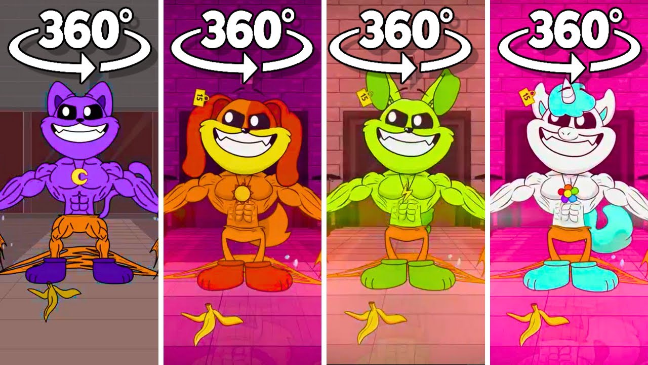 360º VR DogDay, CraftyCorn, Hoppy Hopscotch, CATNAP VS Mr CATNAP 4K ...