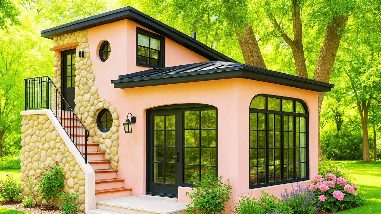 Why This Dreamy Pink Tiny Home Is the Ultimate Nature Retreat - YouTube
