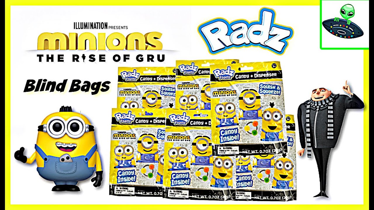 MINIONS The Rise of Gru RADZ Foamz candy dispensers. - YouTube