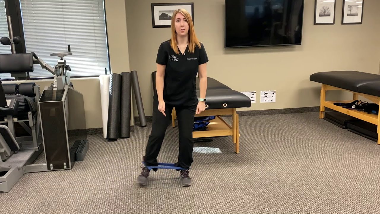 Side Stepping with Exercise Band for Hip Pain Relief - YouTube