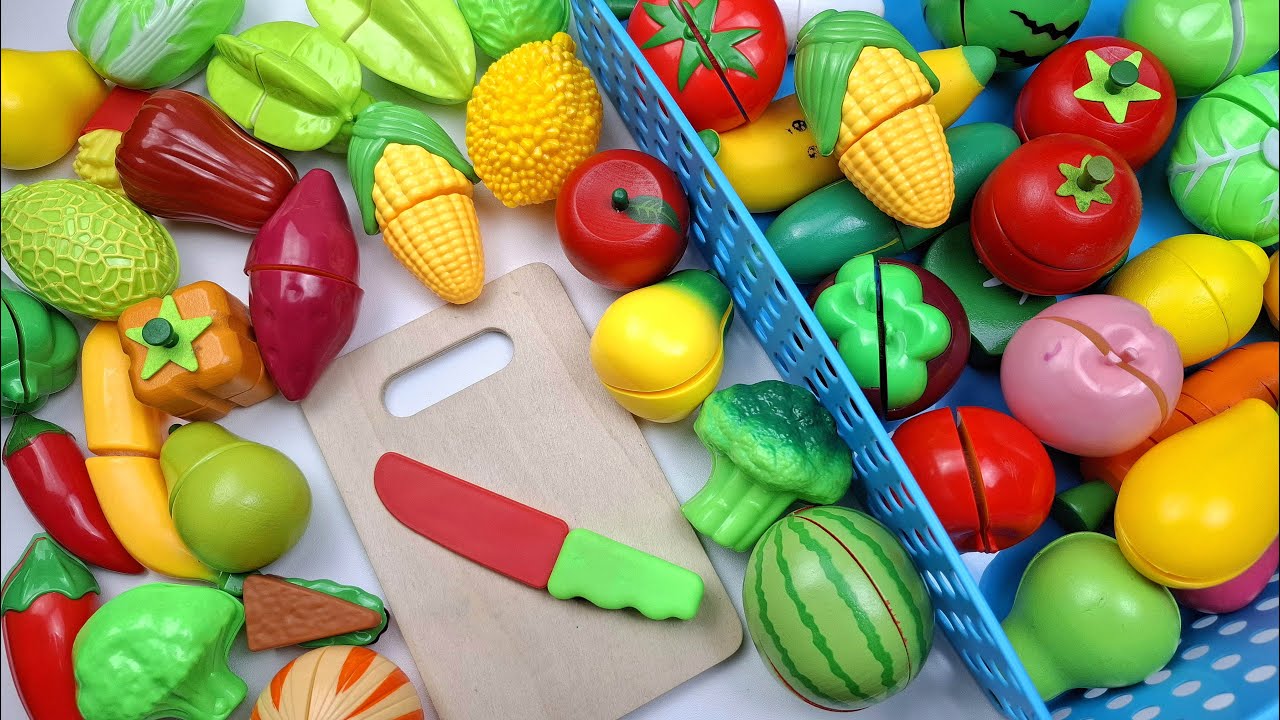 How to Cutting Wooden & Plastic Fruit Vegetables, Cutting fruits - YouTube