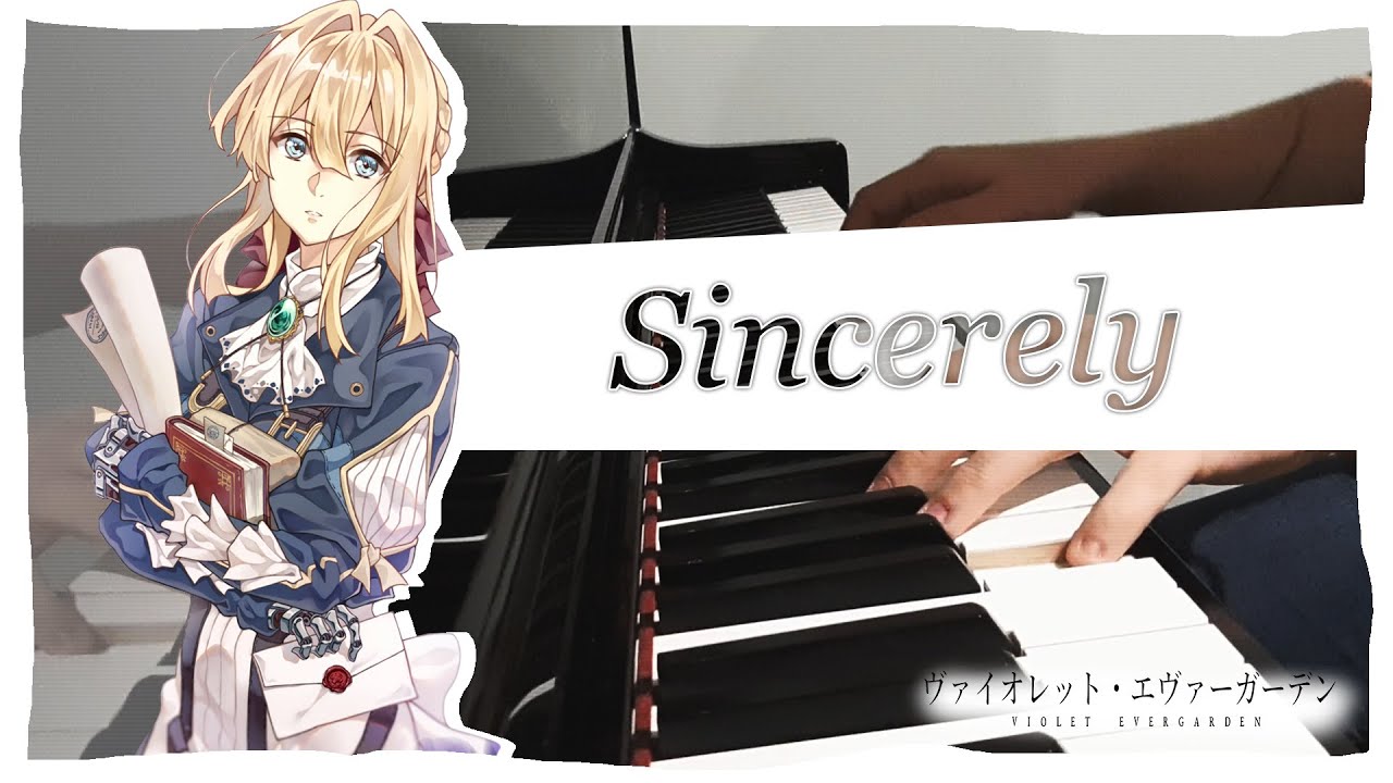 Sincerely - Violet Evergarden OP - TRUE - YouTube